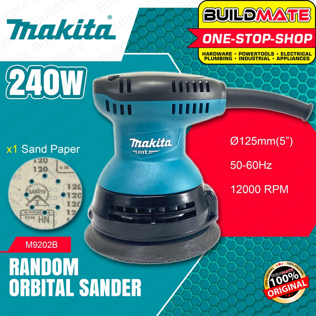 MAKITA Original Random Wood Orbital Sander Sanding Tools 240W Ø125mm M ...