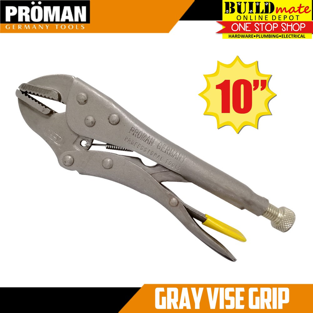 Proman Gray Vise Grip 10" •BUILDMATE• — Buildmate