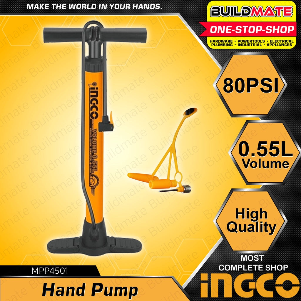 INGCO Aluminum Hand Pump For Bicycle MPP4501 •BUILDMATE• HT2 — Buildmate