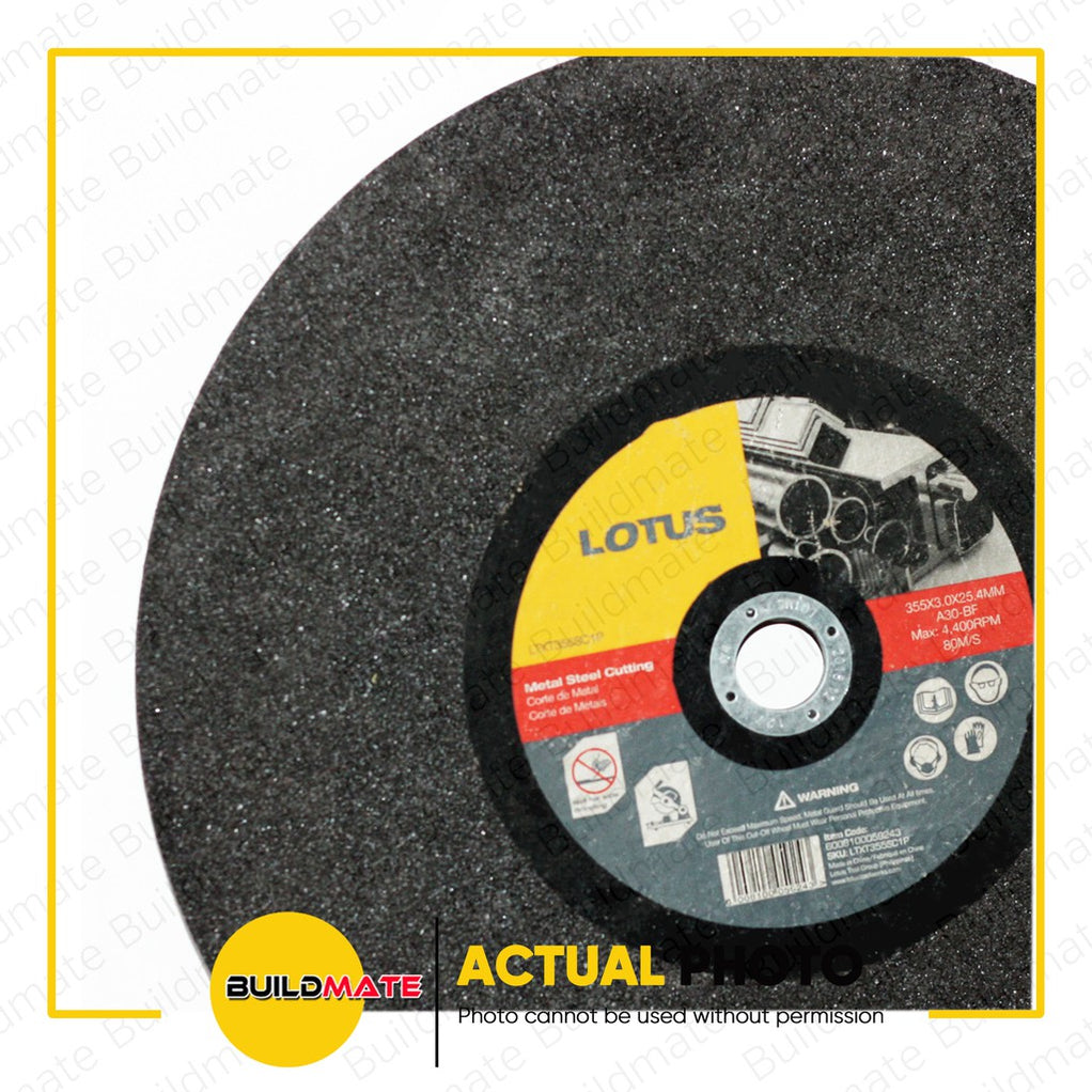 LOTUS Cut Off Disc Cutting Disc for Cut Off Chop Saw 14" LTXT355SC1P ...