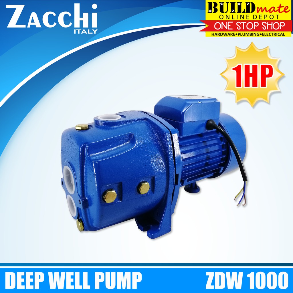 ZACCHI Self Priming Deep Well Water Pump 1HP 0.75KW ZDW-1000 •BUILDMAT ...