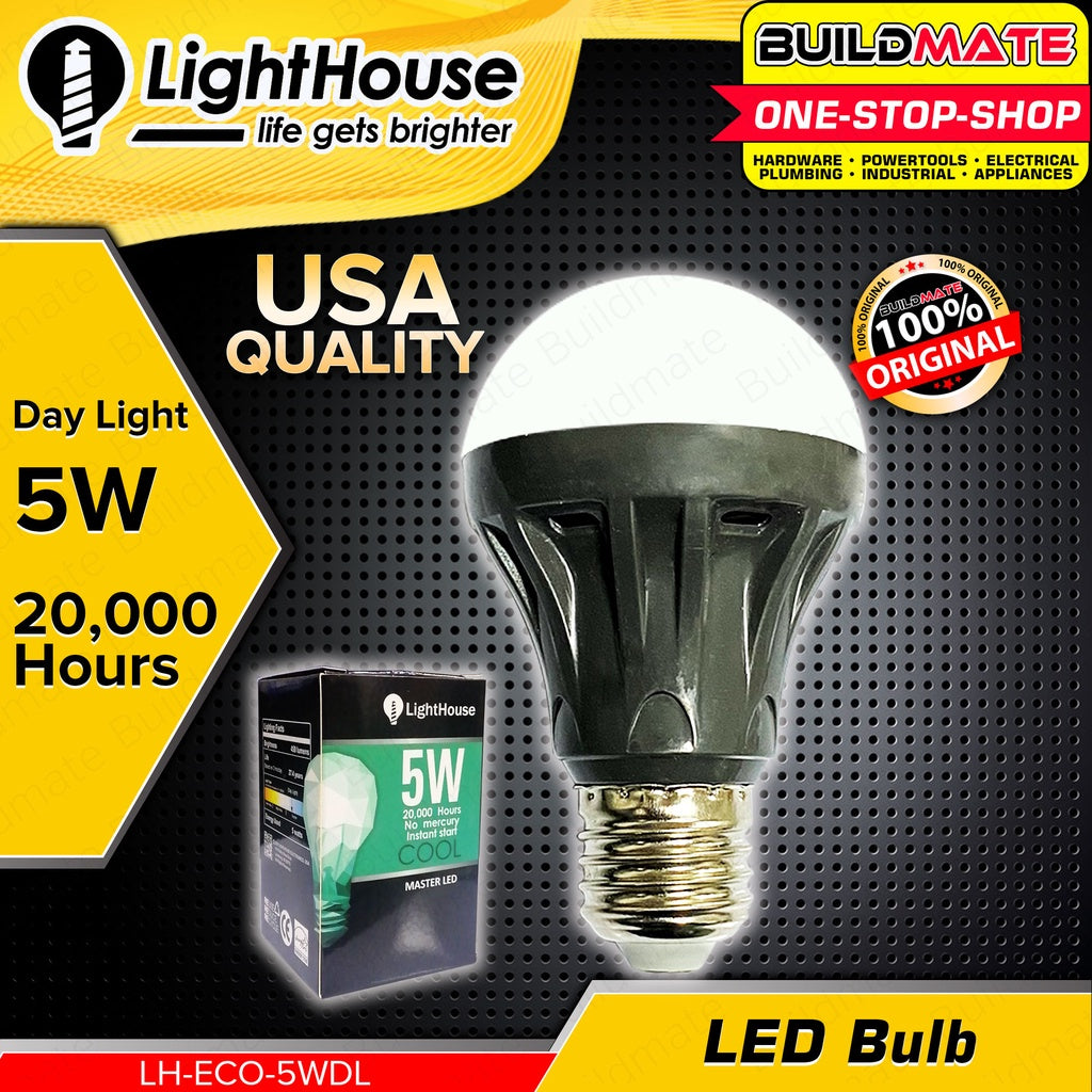 LIGHTHOUSE by POWERHOUSE LED Light Bulb E27 DAYLIGHT (ECONOMY) 5W •BUI ...