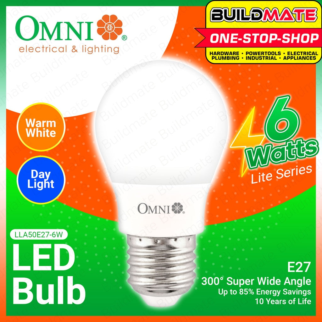 OMNI LED Lite Light Bulb A50 6W LLA50E27-6W •BUILDMATE• — Buildmate