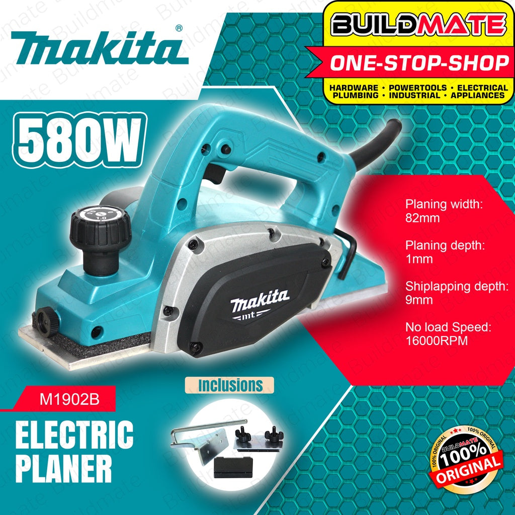 BUILDMATE Makita Electric Wood Planer 580W 82mm Woodworking Planing Ma ...