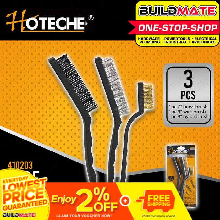 HOTECHE 3PCS/SET Wire Brush Set HTC-410203 •BUILDMATE• — Buildmate