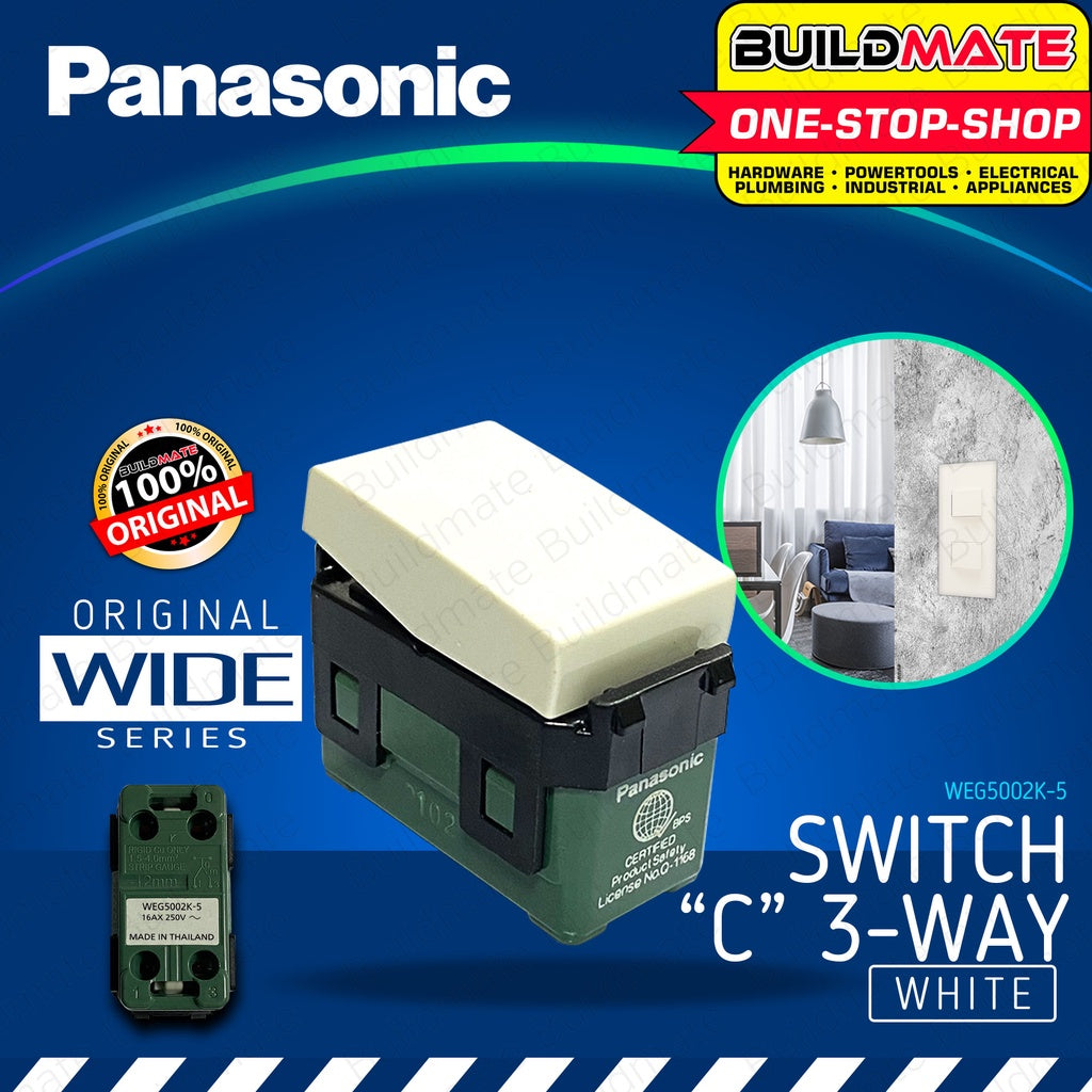 PANASONIC Original Wide Series 3 Way Switch WEG5002K-5 •BUILDMATE ...