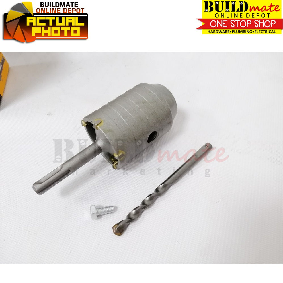 INGCO Hole Core Bit with Adaptor and Masonry Drill Bit 50mm | 65mm | 8 ...