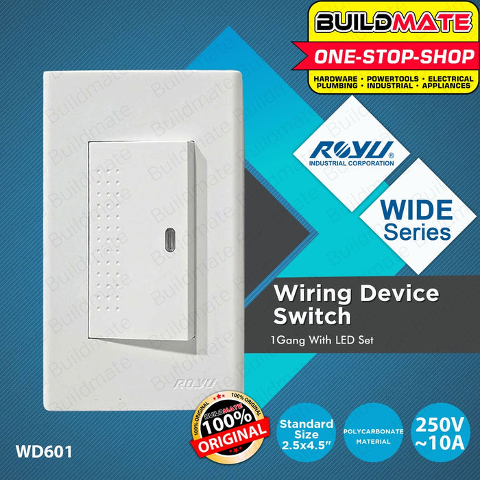 ROYU Wide Series Plate 1 2 3 Gang Universal Outlet Switch LED Reflecto ...