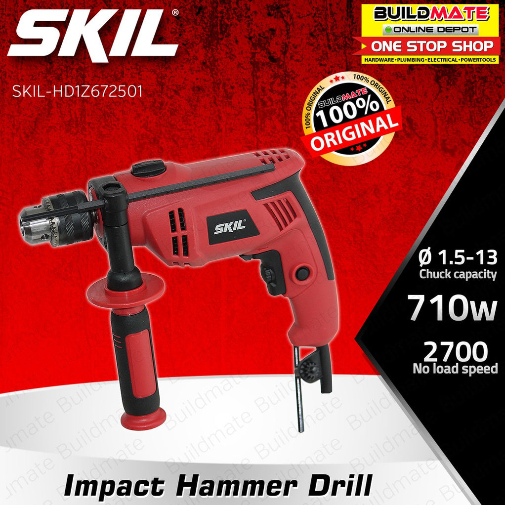 SKIL Heavy Duty Variable Speed Impact Hammer Drill 710W Reverse HD1Z67 ...