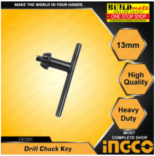 INGCO Drill Chuck Key 13mm/ 1/2" (80mm Length) Wrench for Drill Drilli ...