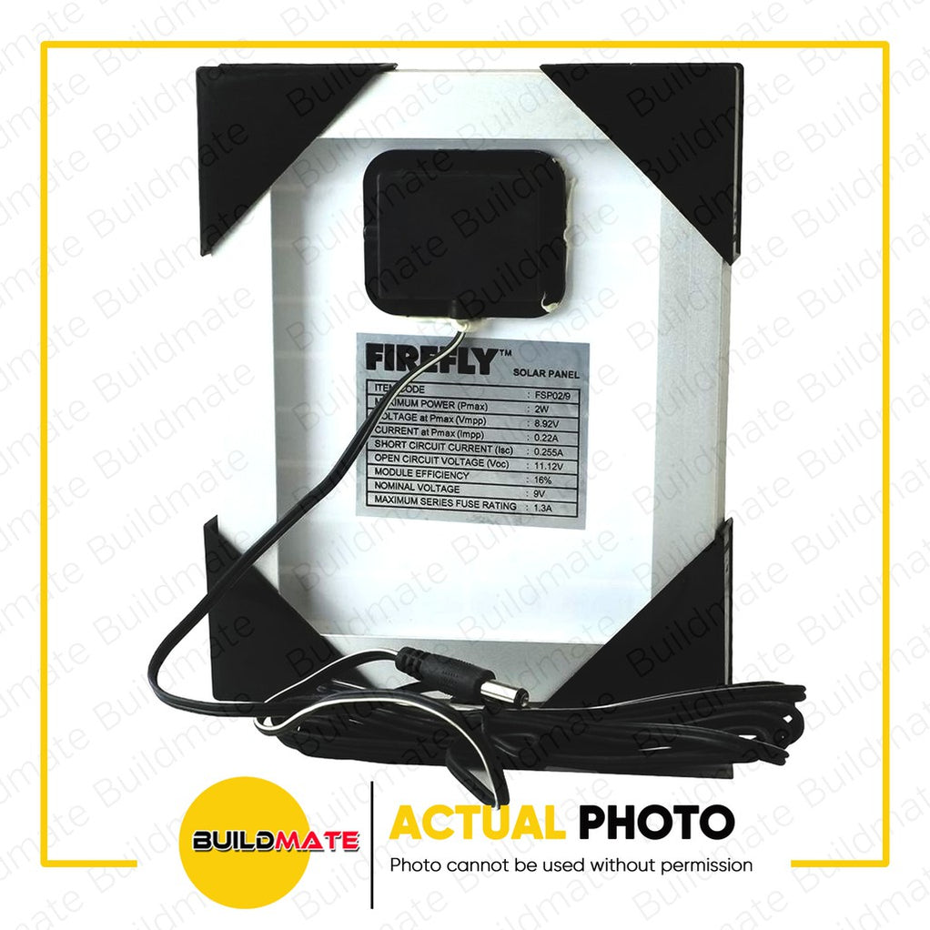 FIREFLY Solar Panel 9V 2W FSP02-9 •BUILDMATE• — Buildmate
