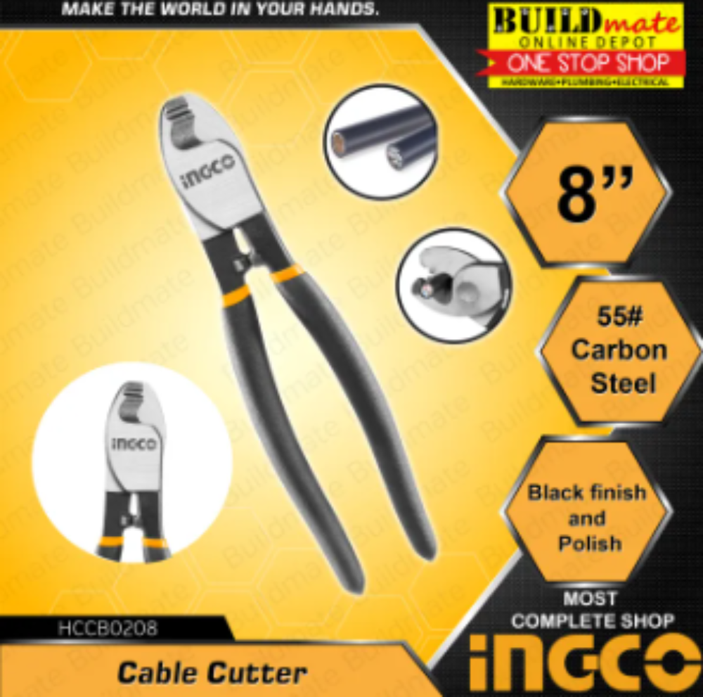 INGCO Cable Cutter 8" Inch 200mm Cable Wire Cutter Cable Cutting Heavy ...