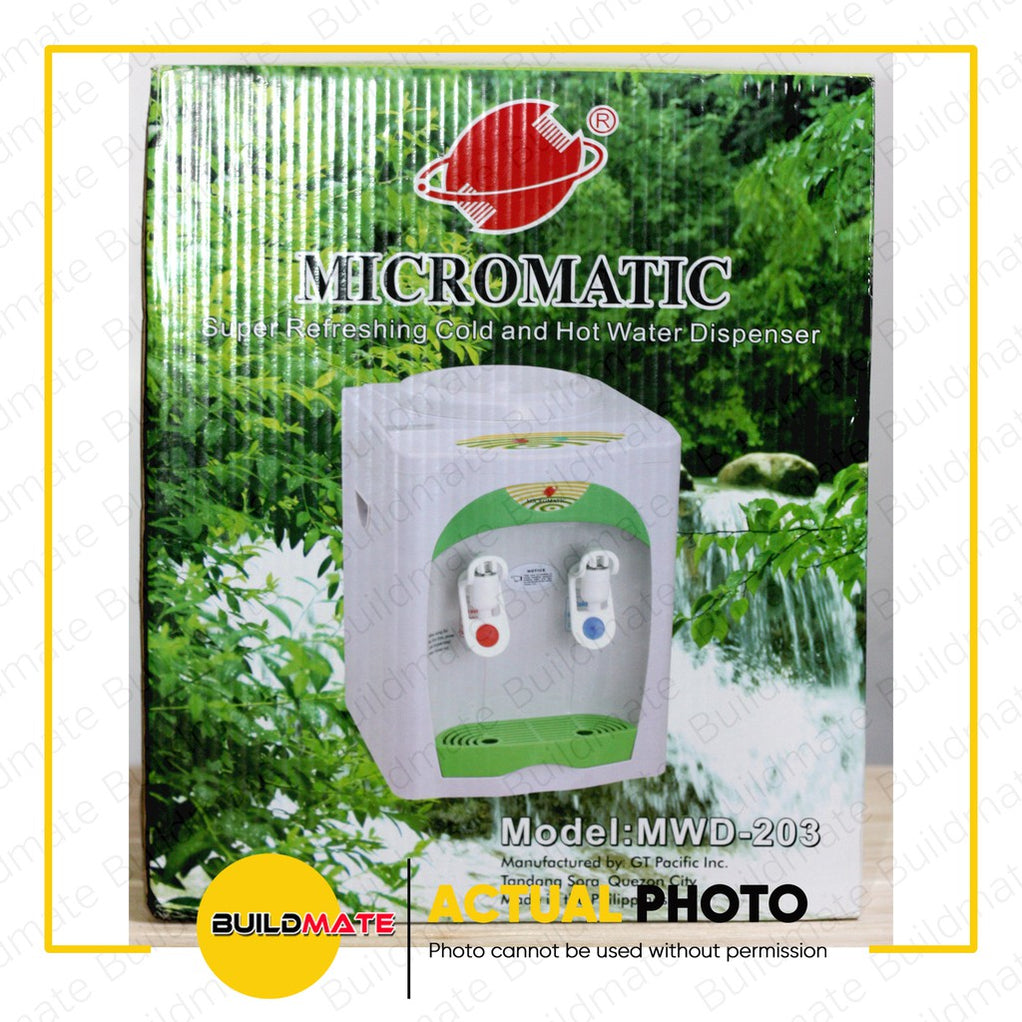 MICROMATIC Water Dispenser Table Top Hot and Cold 450W MWD-203 •BUILDM ...