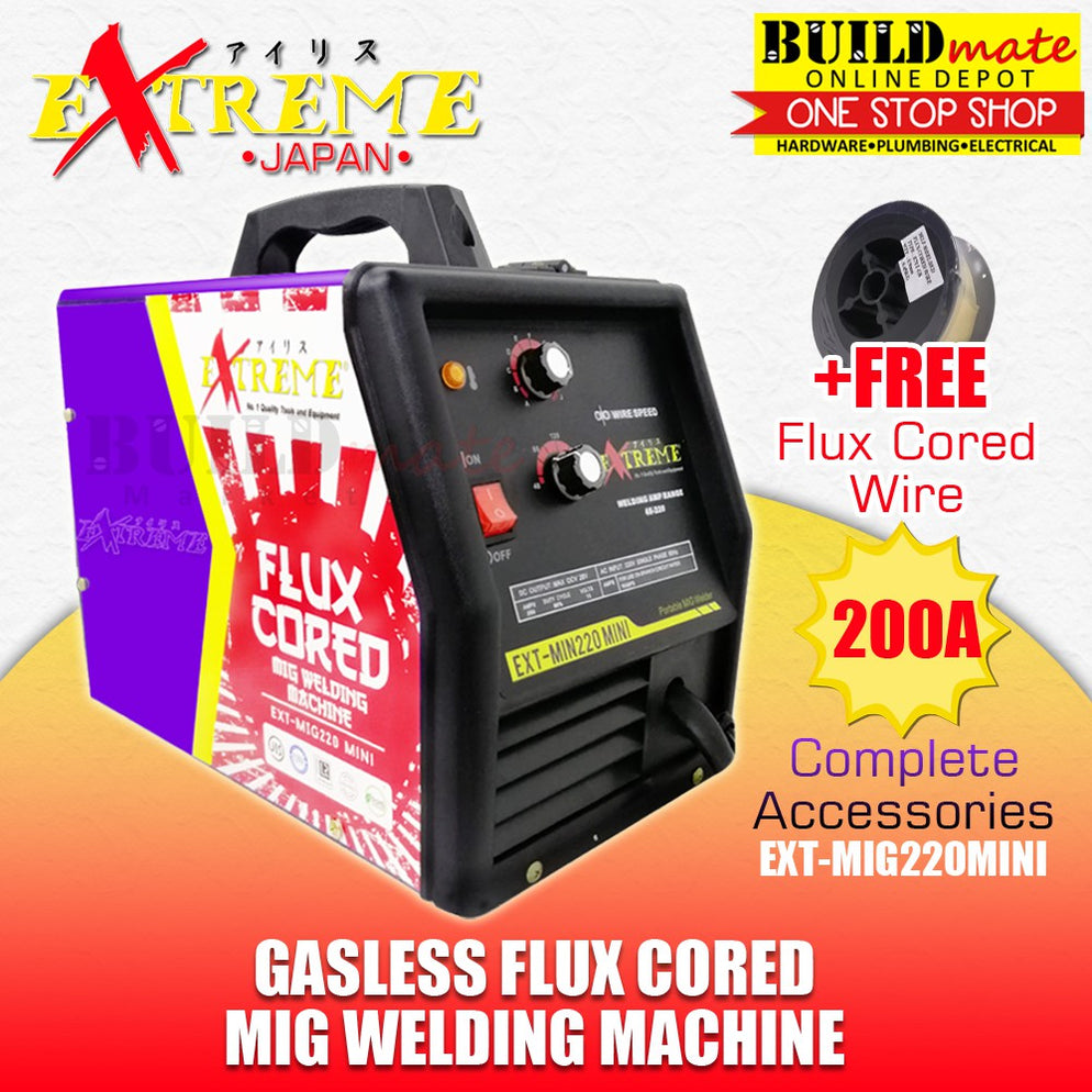 Extreme Japan 200A Gasless FLUX CORED MIG Welding Machine MIGWELD EXT ...