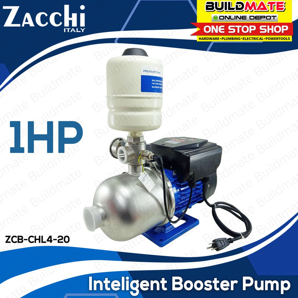 ZACCHI Intelligent Booster Pump 1 HP ZCB-CHL4-20 •BUILDMATE• — Buildmate