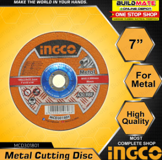 INGCO 7" Super Thin Abrasive Metal Cutting Disc Wheel MCD301802 •BUILD ...
