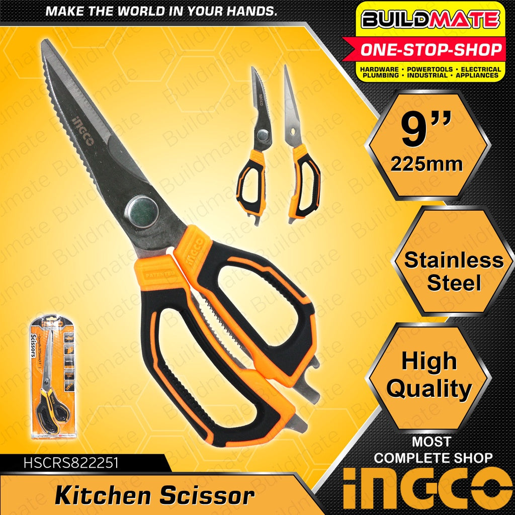 INGCO Kitchen Detachable Scissor Meat Chicken Pork Beef 9" 225mm HSCRS ...