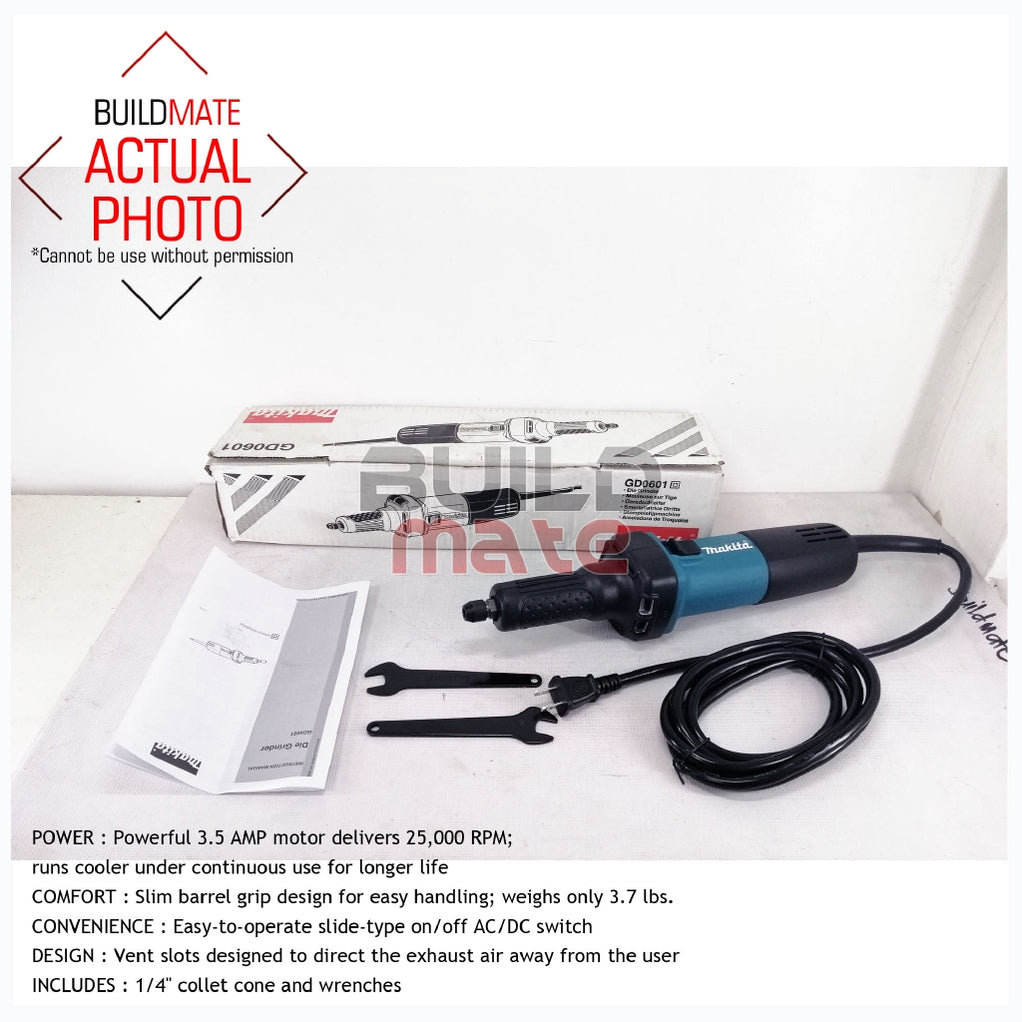 MAKITA 400W Original Die Grinder 6mm (1/4")GD0601 •BUILDMATE• — Buildmate