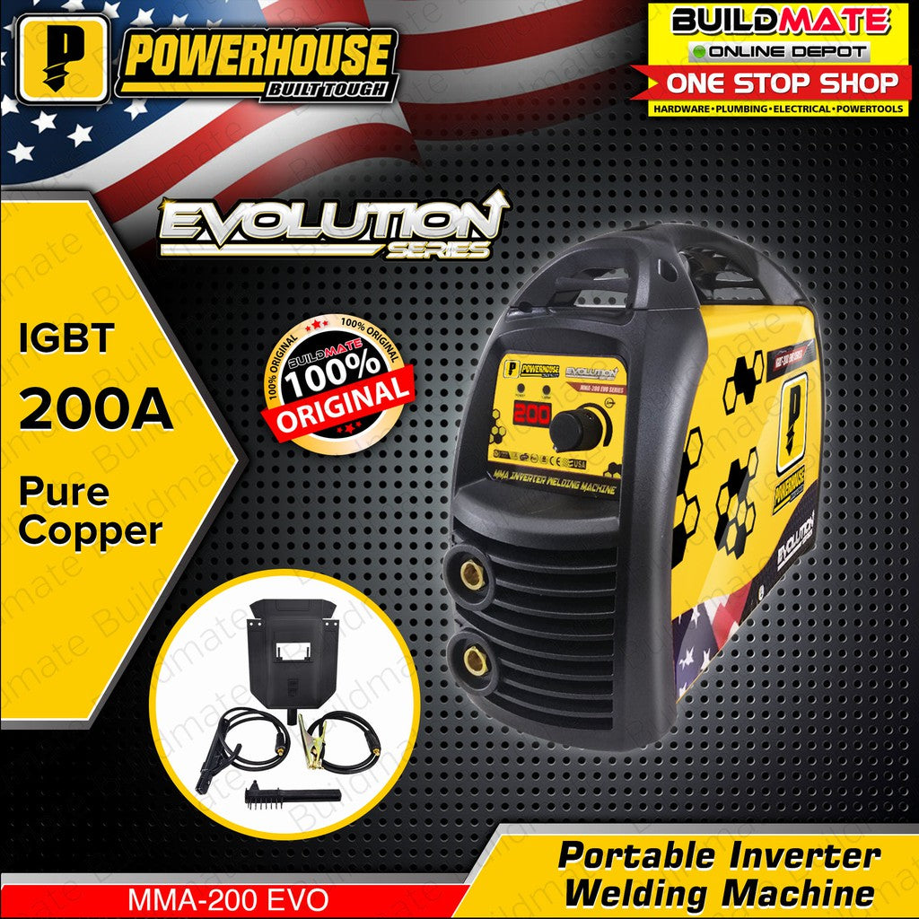 POWERHOUSE 200A IGBT Evolution Series Portable Inverter Welding Machin ...