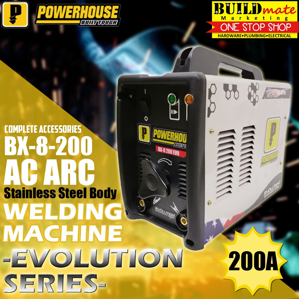 POWERHOUSE USA 200A BX8-200 EVOLUTION AC ARC STAINLESS Body Welding Ma ...