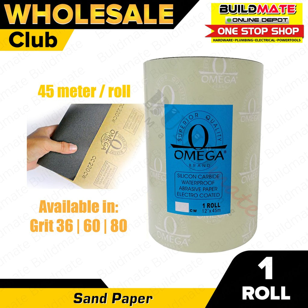 [WHOLESALE] (1ROLL) OMEGA Sand Paper Sandpaper WATERPROOF FLOOR SANDIN ...