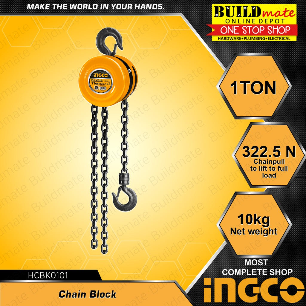 INGCO Chain Block 1 Ton HCBK0101 •BUILDMATE• IHT — Buildmate