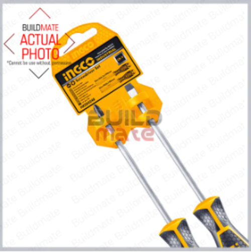 INGCO Screwdriver 2PCS/SET HKSD0248 •BUILDMATE• IHT — Buildmate