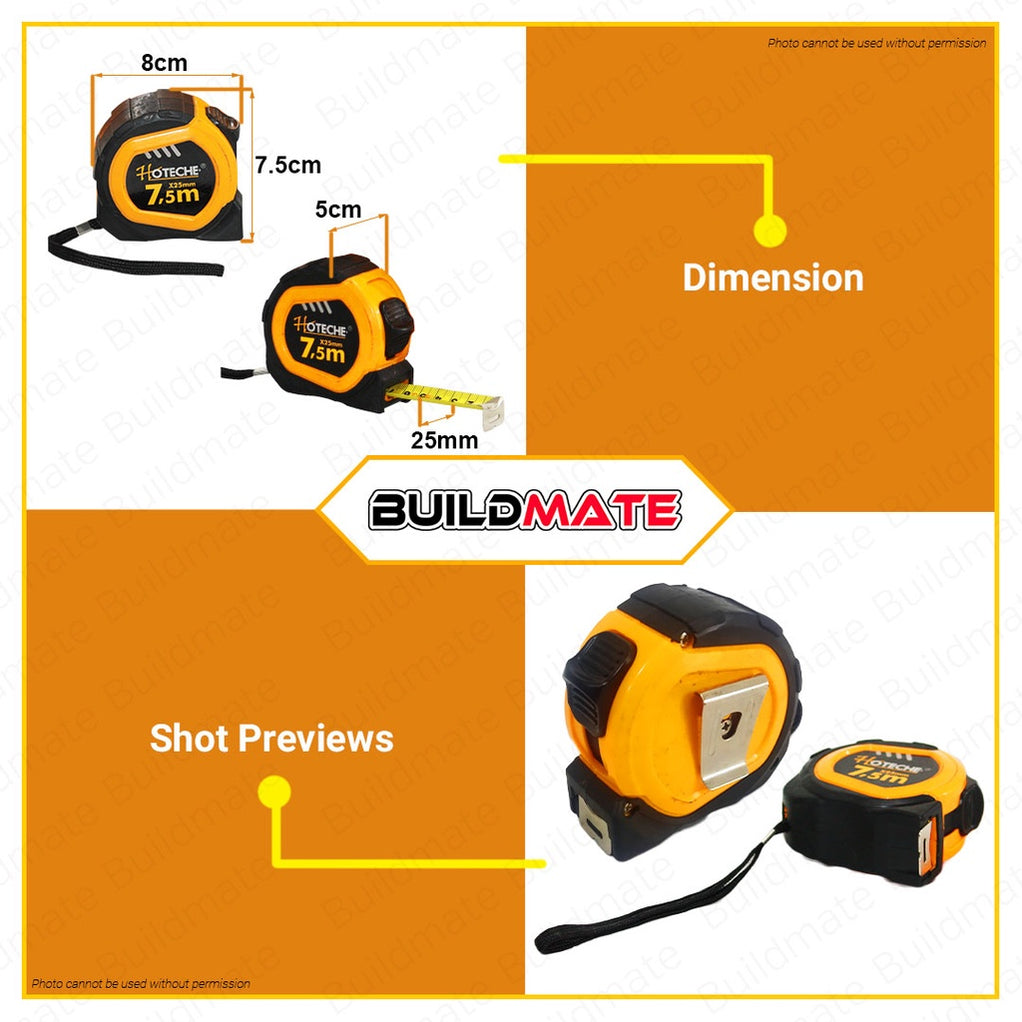 Hoteche Measuring Tape Measure 7.5 meters HTC-280175 •BUILDMATE ...