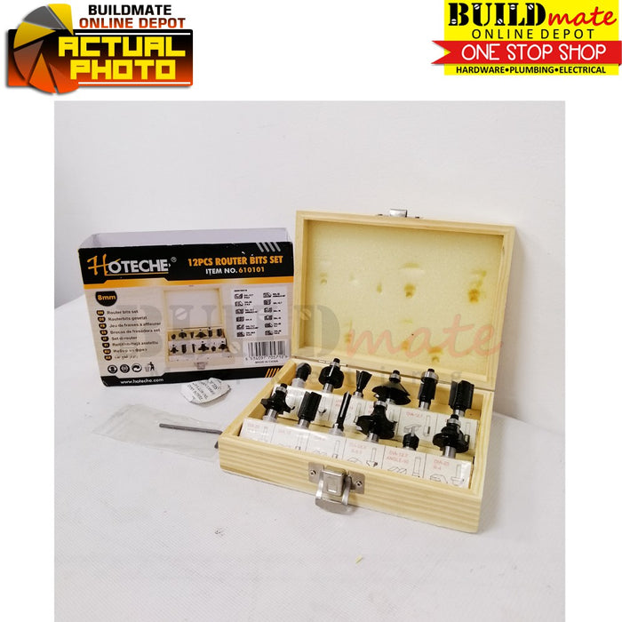 Hoteche Router Bits 12PCS/SET 8mm 5/16" 610101 — Buildmate