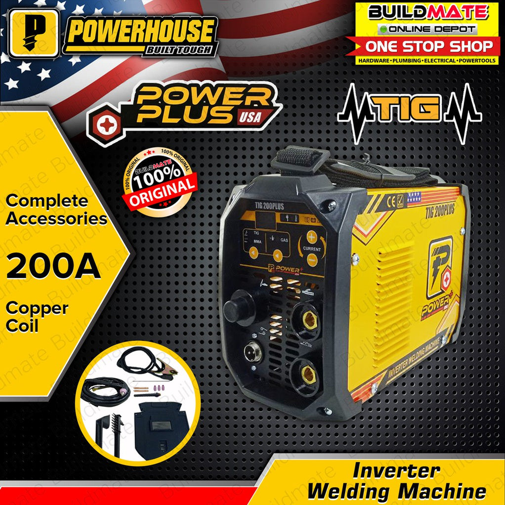 POWERHOUSE USA 200A TIG POWER PLUS Inverter Welding Machine TIG-200PLU ...