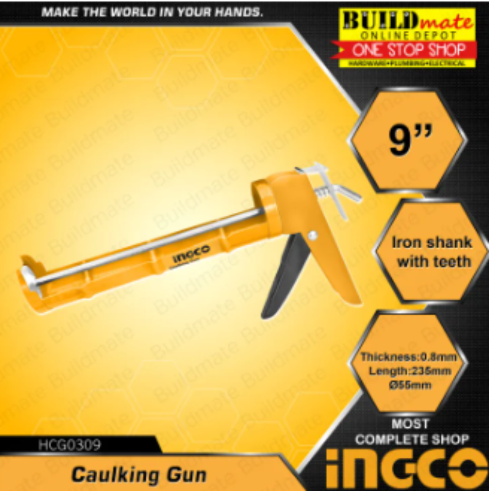 INGCO Caulking Silicon Sealant Gun 9" HCG1709 •BUILDMATE• IHT — Buildmate