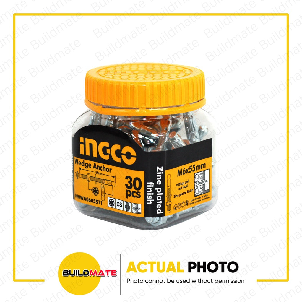 INGCO Wedge Anchor Zinc Plated Finish •BUILDMATE• IHT — Buildmate