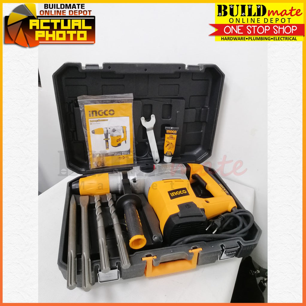 BUILDMATE Ingco Rotary Hammer Drill 1600W Chipping Jack Gun SDS MAX Ch ...
