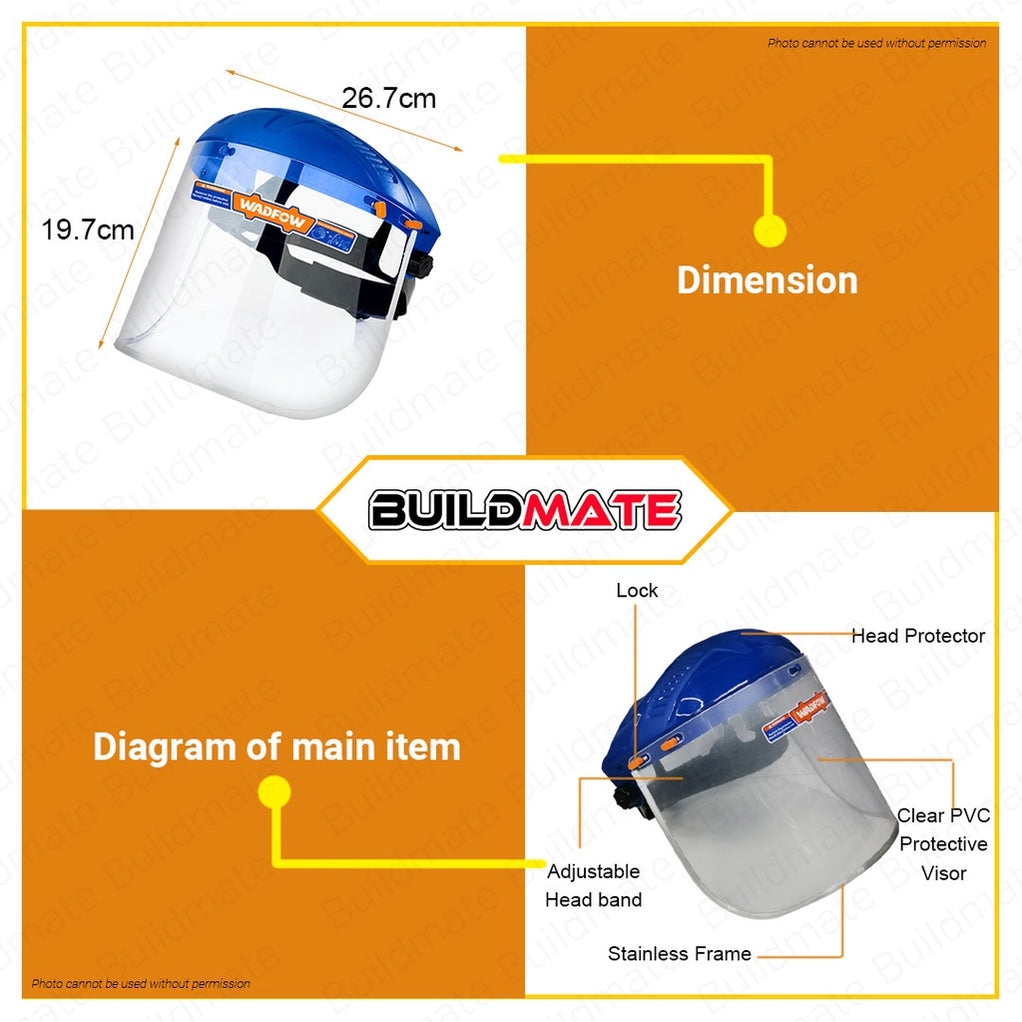 WADFOW Face Shield Impact Mpact Resistant Visor Outdoor Work Face Shie ...