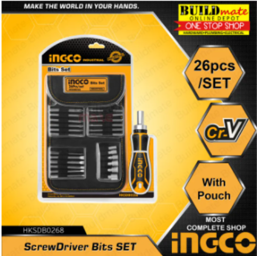 INGCO 26PCS Bits ScrewDriver SET HKSDB0268 •BUILDMATE• IHT — Buildmate