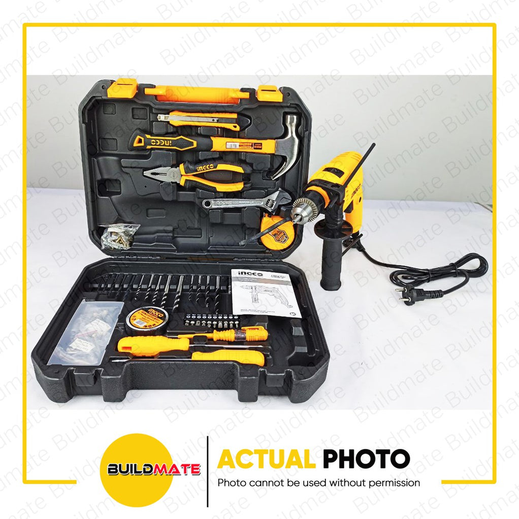 INGCO Impact Drill with DIY ToolKit Set 115PCS/SET HKTHP11151 +FREE TA ...