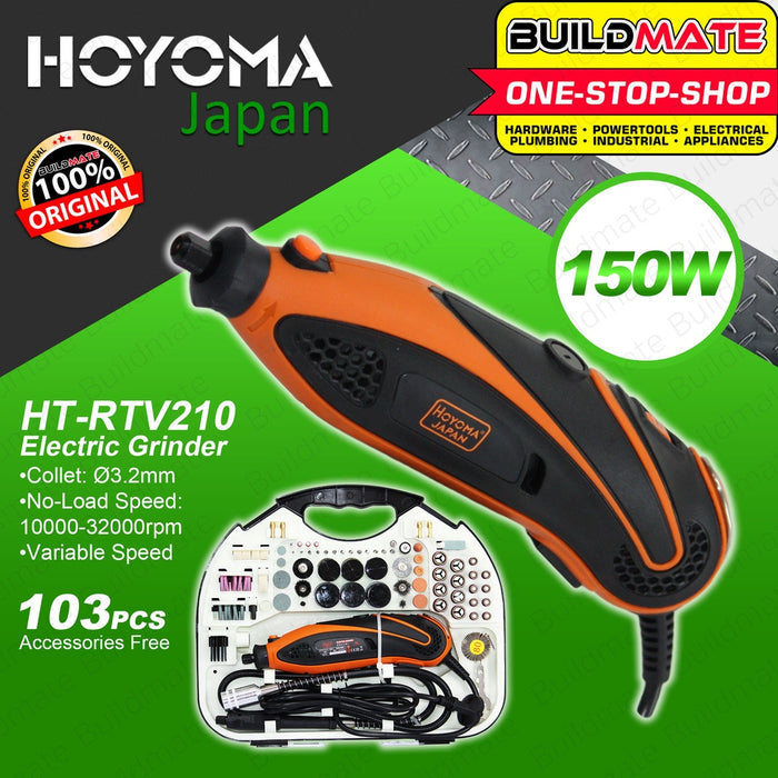 HOYOMA 210 PCS Variable 6 Speed Electric Mini Drill Rotary Die Grinder ...