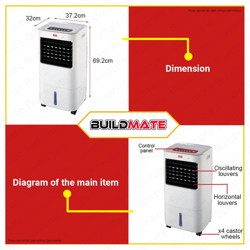 3D Air Cooler with 2 pcs Ice Pack and Remote Control AC-1505 100% ORIG ...