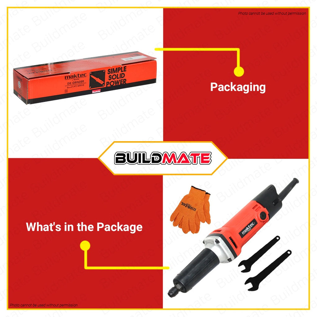 MAKTEC by Makita Die Grinder 260W 1/4" MT910 •BUILDMATE• — Buildmate