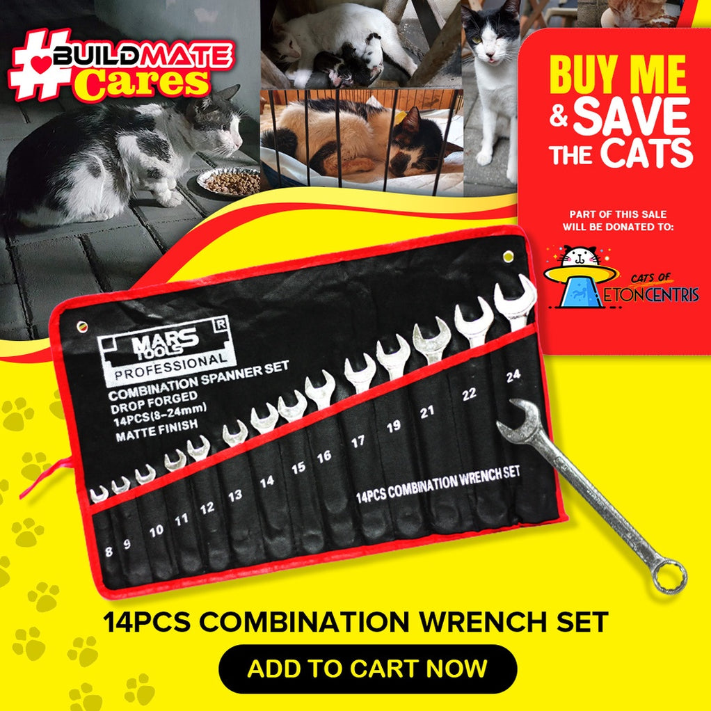 MARS TOOLS Combination Wrench Gear Spanner Set 14PCS SET 8-24mm CW14PC ...