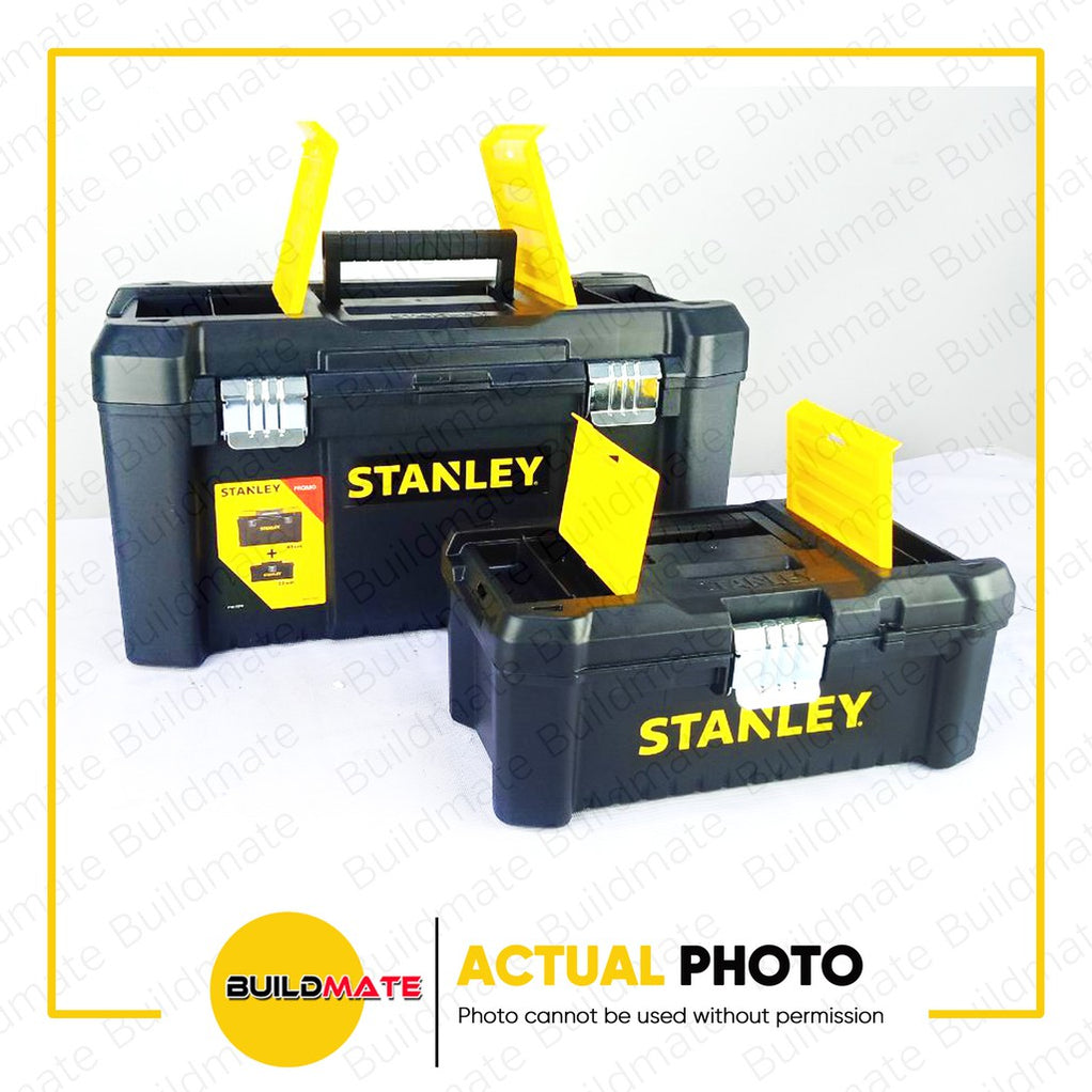 STANLEY 19" Essential Tool Box with Metal Latches +FREE 12.5" Toolbox ...
