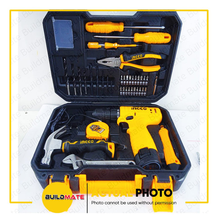 INGCO 81PCS DIY Household Tools Set with Cordless Drill 12V SUPER SELE ...
