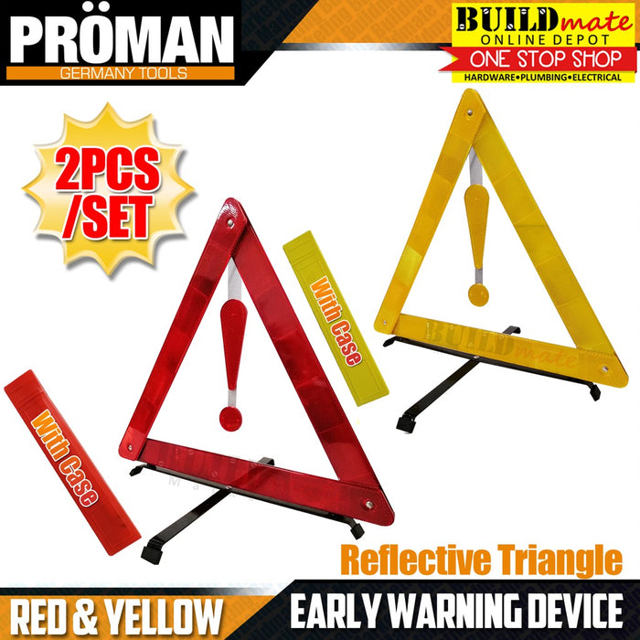 SHIMARU | PROMAN 2 PCS Reflective Triangle EWD Early Warning Device Re ...