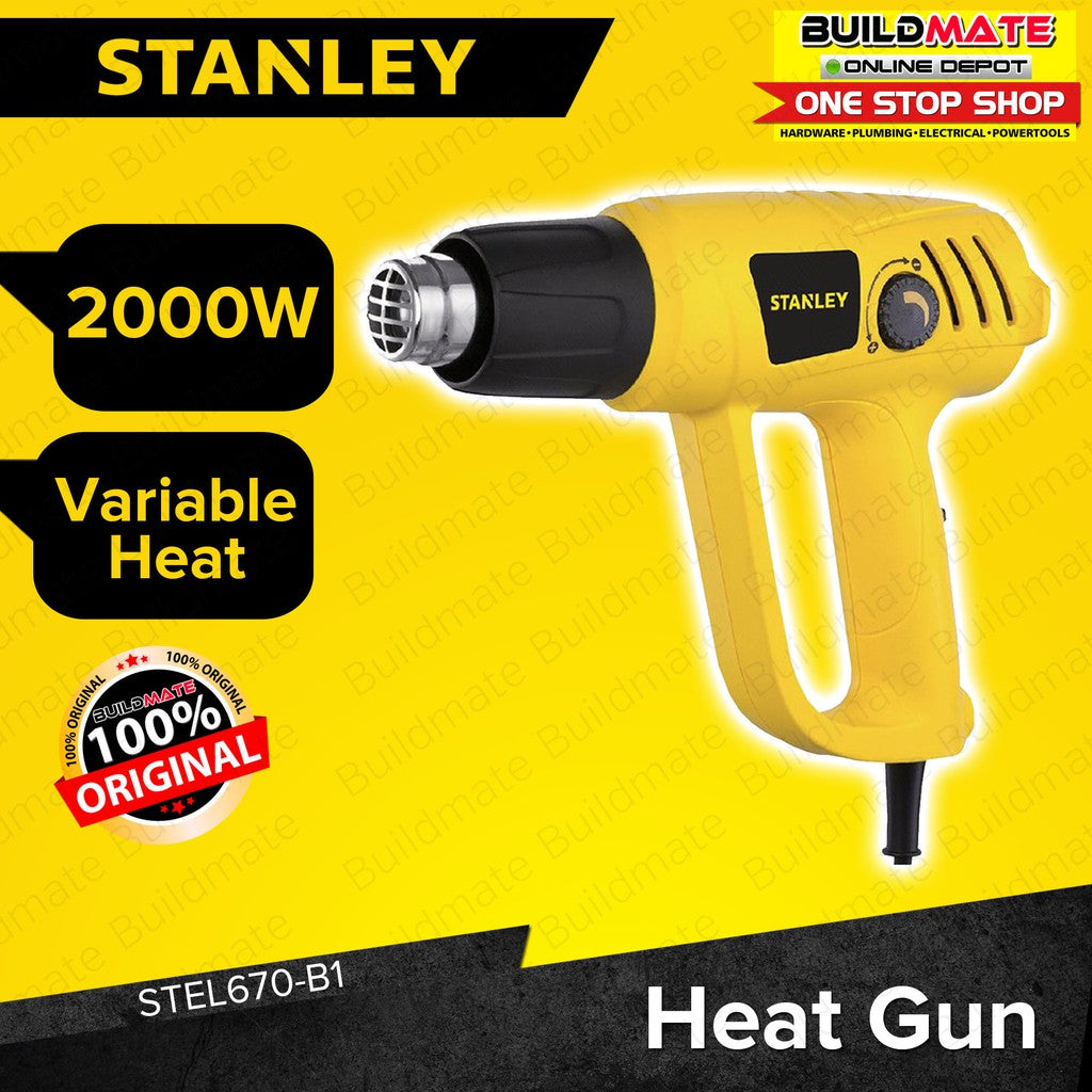 STANLEY Hot Air Heat Gun 2000W STEL670-B1 •BUILDMATE• SPT — Buildmate