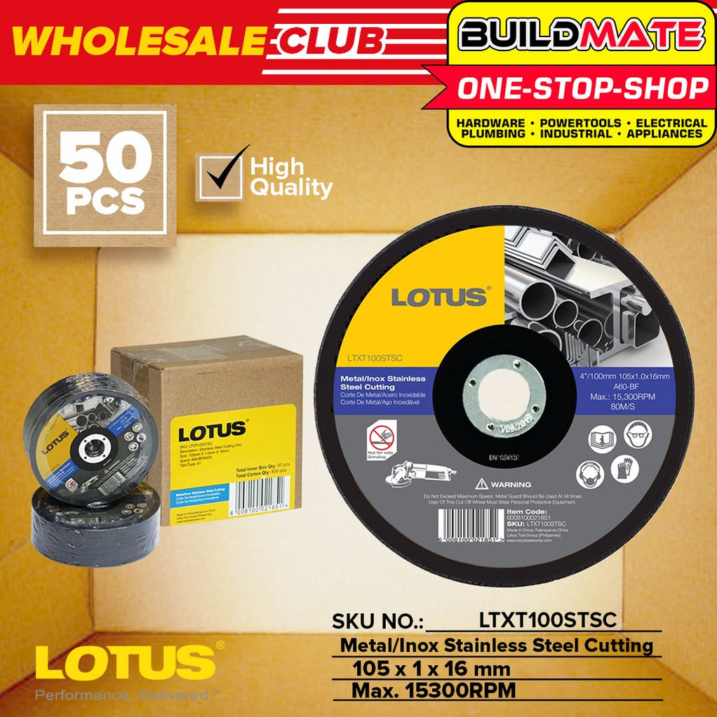 [WHOLESALE] 50PCS LOTUS 1.0 Ultra SLIM Steel Cutting Disc 4" Inch 100m ...