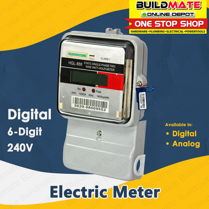 DRAGONFLY Electric Meter KWH Submeter DIGITAL / ANALOG ERC Approved •B — Buildmate