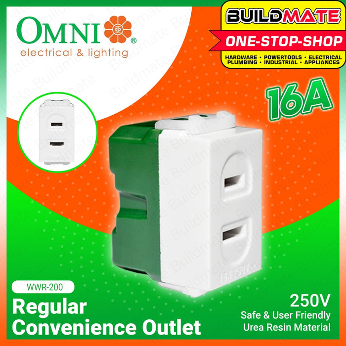 OMNI Regular Convenience Outlet 16A WWR-200 250V •BUILDMATE• — Buildmate