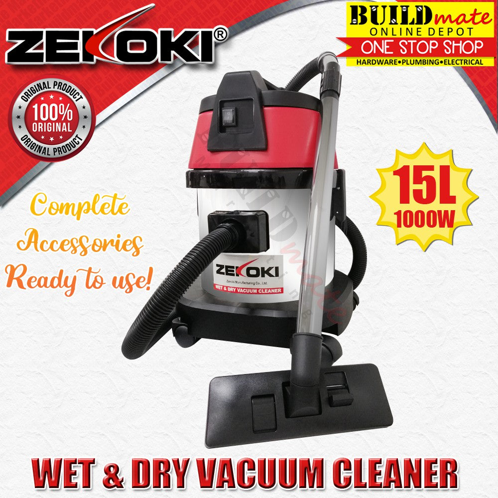 ZEKOKI WET & DRY Vacuum Cleaner 15L 1000W ZKK-1500VC •100% ORIGINAL ...