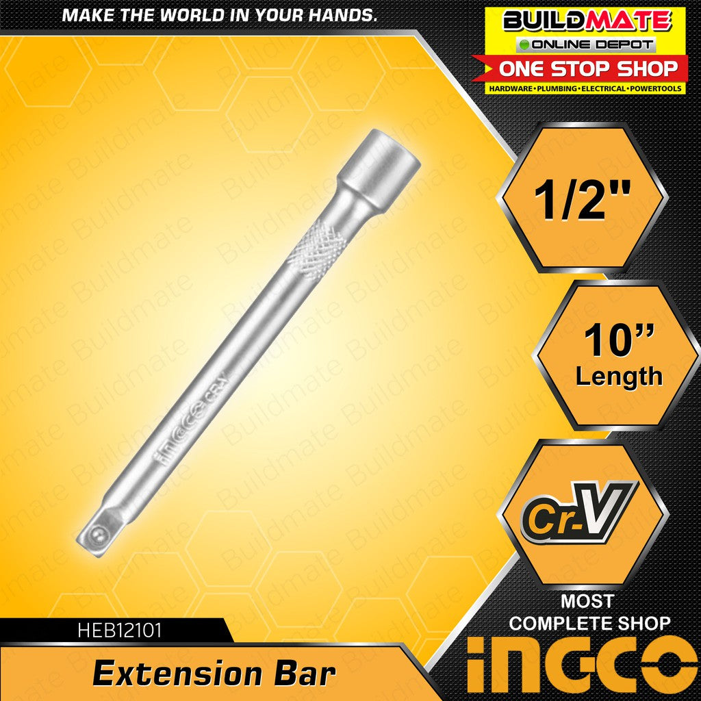 INGCO Extension Bar 1/2" 10" HEB12101 •BUILDMATE• IHT — Buildmate
