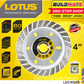 LOTUS 4" Diamond Cup Wheel LDCW04R (RIM) | LTXT100DC1R •BUILDMATE• LUT ...